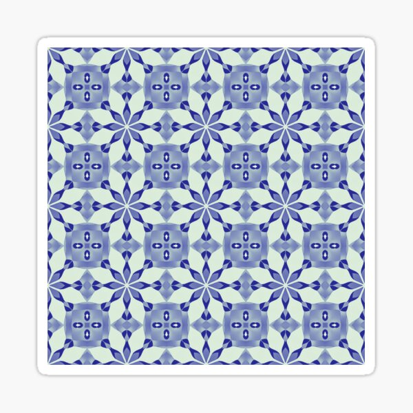 "Dark blue flower pattern" Sticker for Sale by eternalpatterns | Redbubble