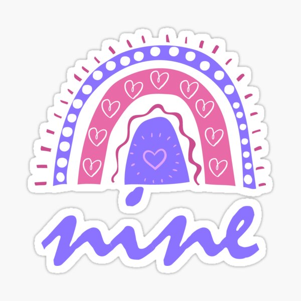 "Nine Year Old Ninth Birthday Cute Fun Doodle Boho Rainbow" Sticker for ...