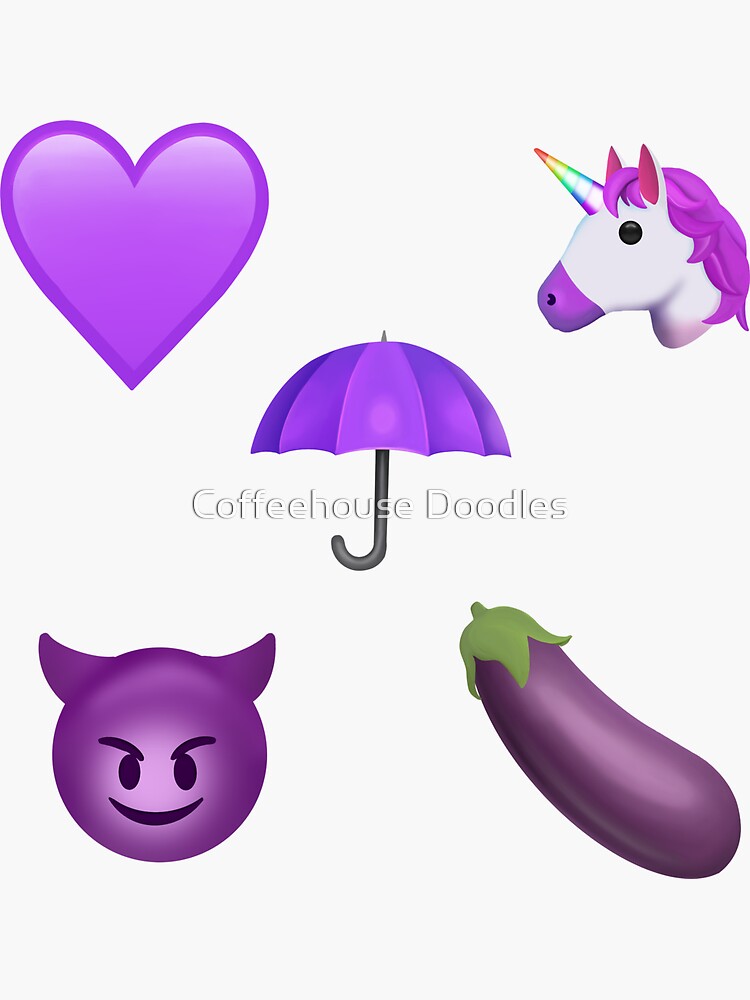 Purple Emoji Aesthetics Sticker For Sale By Liz152 Redbubble