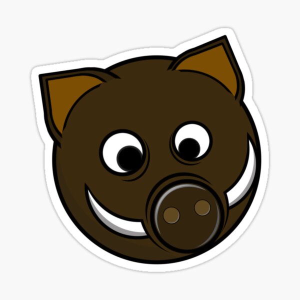 "Cute brown boar" Sticker for Sale by Frrt | Redbubble