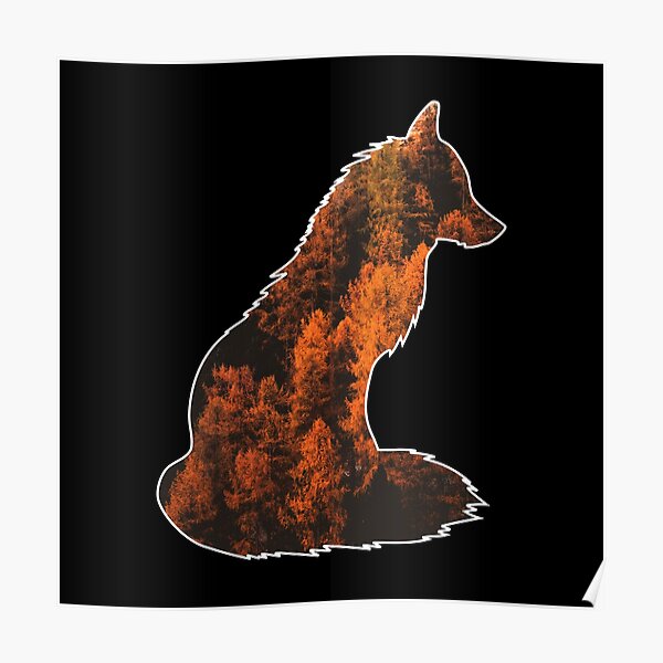 "Silent Fox in the Forest Wilderness Nature Autumn" Poster for Sale by ...