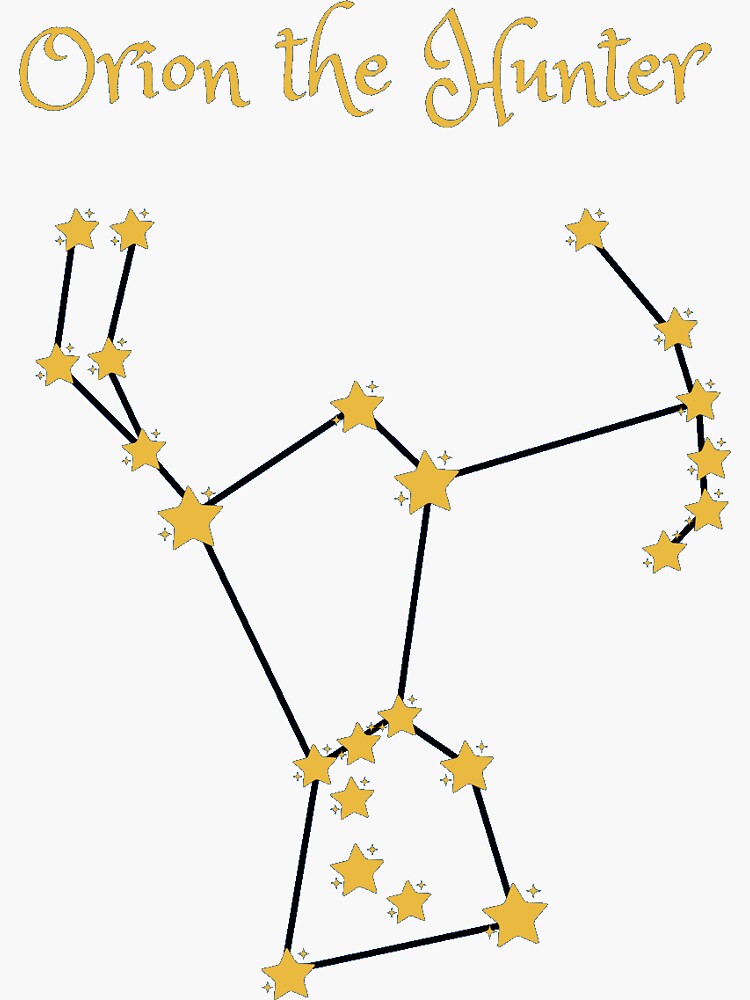 "Orion the Hunter Constellation" Sticker for Sale by MyLuckyStars ...