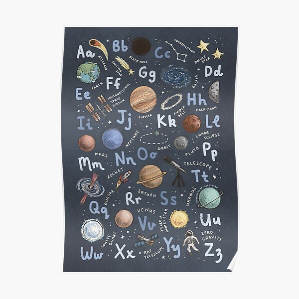 Póster «Alfabeto del espacio exterior» de thosepencils | Redbubble