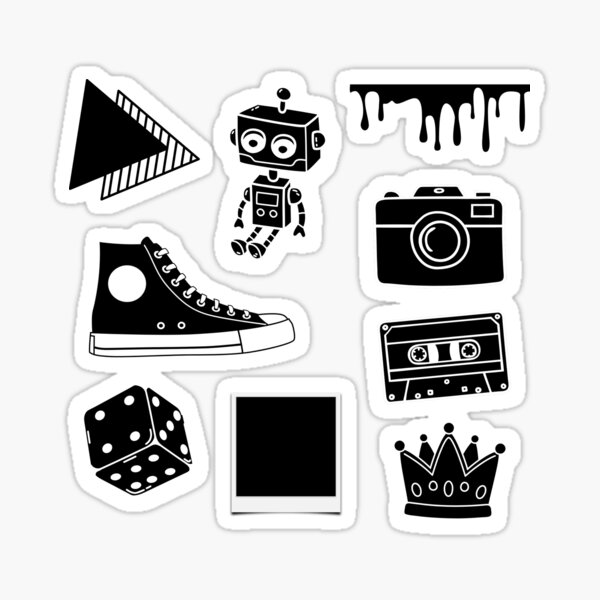 "Minimalist Black" Sticker for Sale by Sakura69art | Redbubble