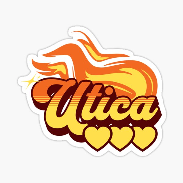"Utica Hot!!" Sticker for Sale by techdave | Redbubble