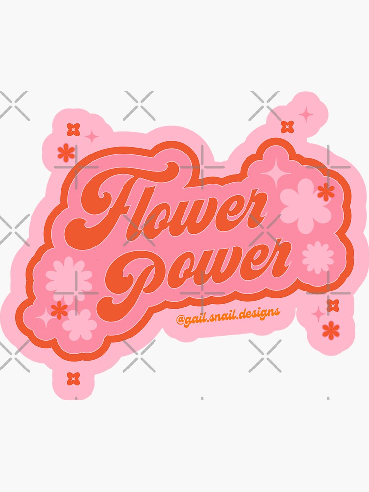 "Flower power" Sticker for Sale by gail-snail | Redbubble