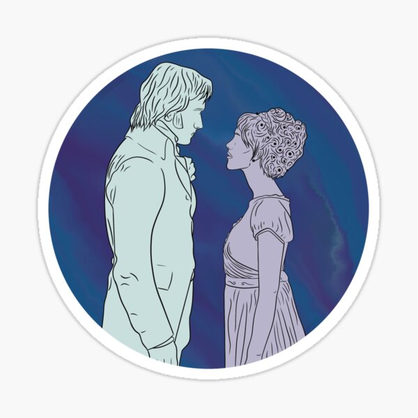 "Elizabeth and Darcy" Sticker for Sale by Thelunarwoodco | Redbubble