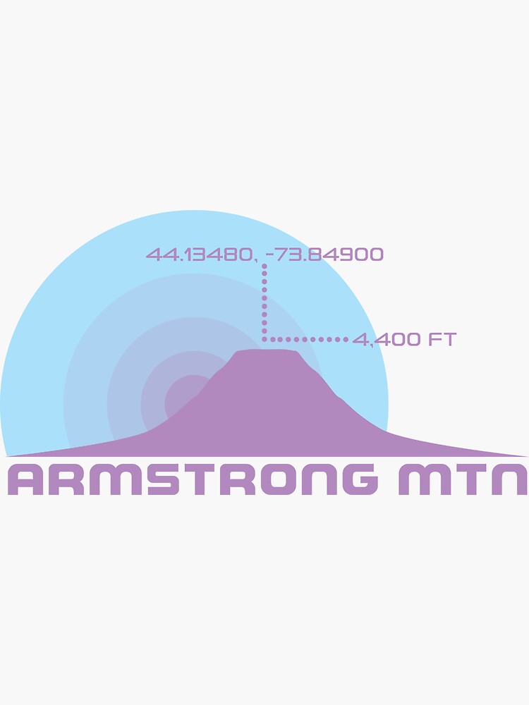 "Armstrong Mountain " Sticker for Sale by beckhorn | Redbubble