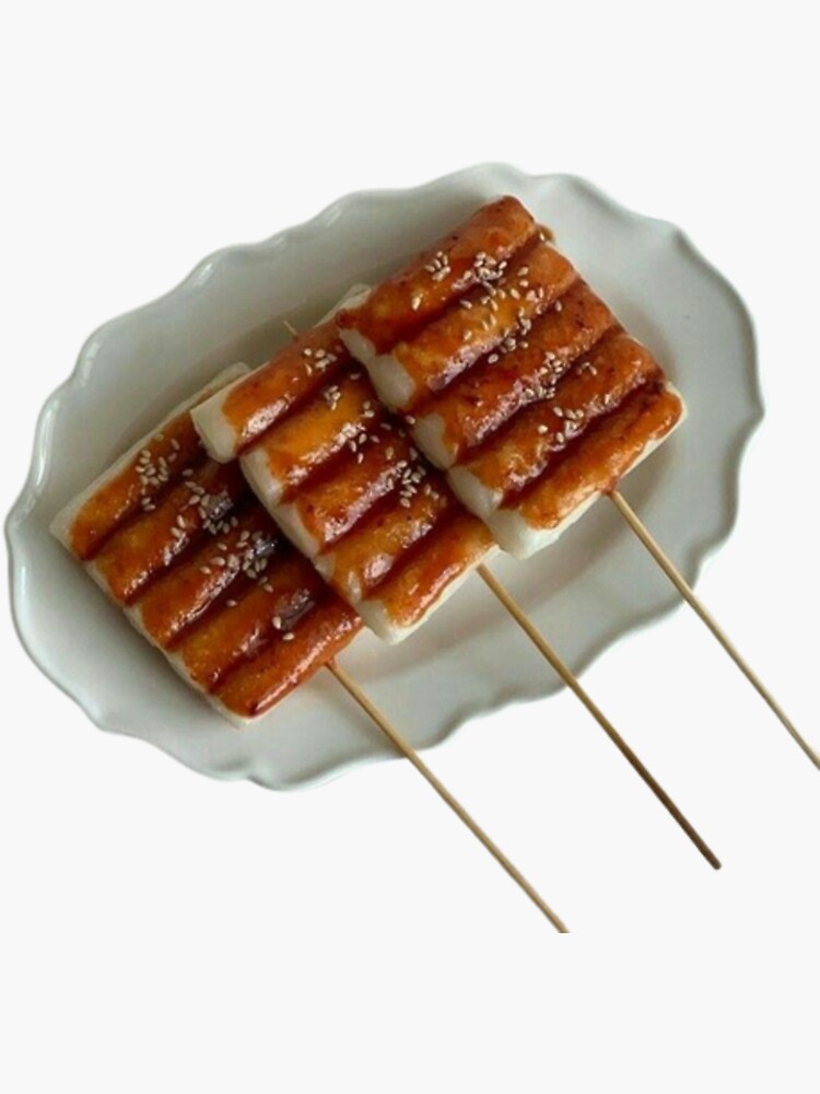 "Teok Kkochi - 떡꼬치" Sticker for Sale by Kito-Kato | Redbubble