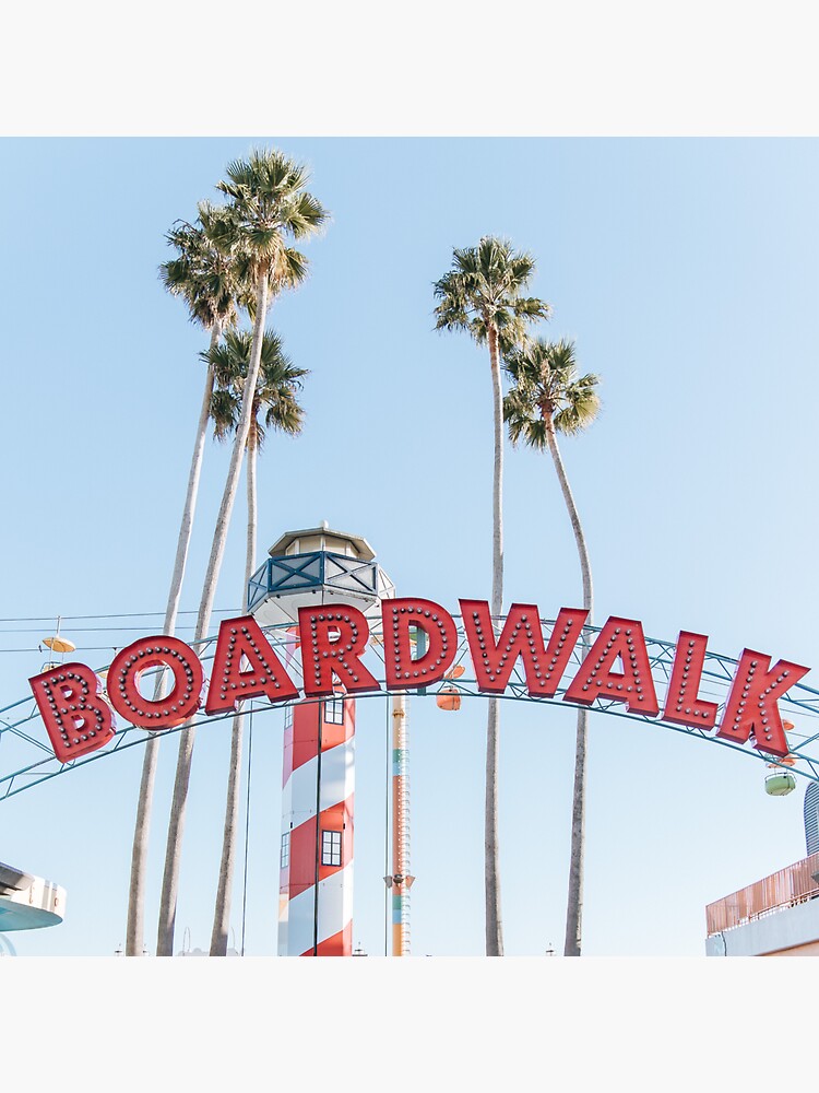 "Santa Cruz Boardwalk Sign " Sticker for Sale by ZoeGregoryPhoto ...