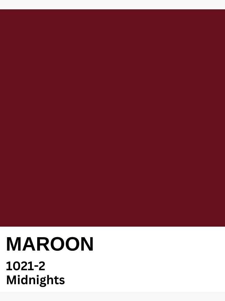 "Maroon Midnights Pantone Paint Chip " Sticker for Sale by flekgirl ...