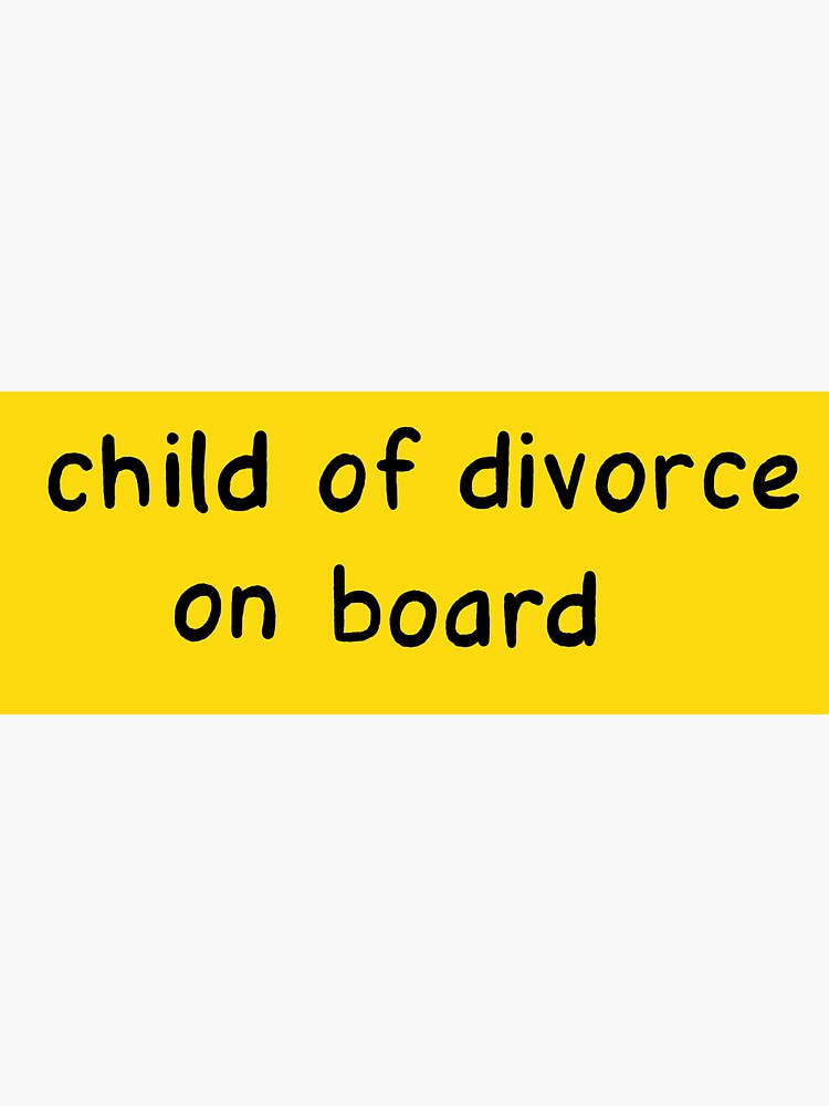 "child of divorce sticker" Sticker for Sale by ssoybeans | Redbubble
