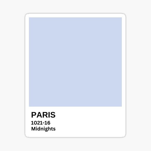 "Paris Midnights Pantone Paint Chip " Sticker for Sale by flekgirl ...