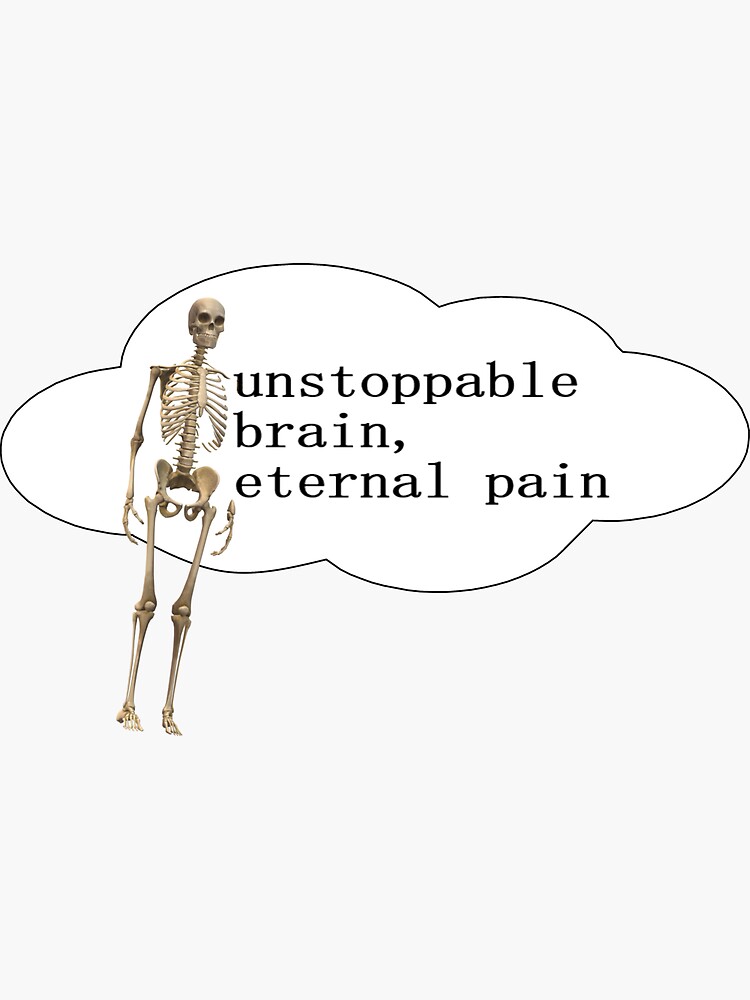 "Sad Skeleton" Sticker for Sale by Forest-Bird | Redbubble