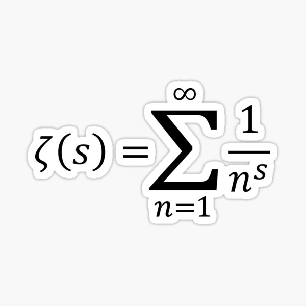 "Riemann Zeta Function" Sticker for Sale by ScienceCorner | Redbubble