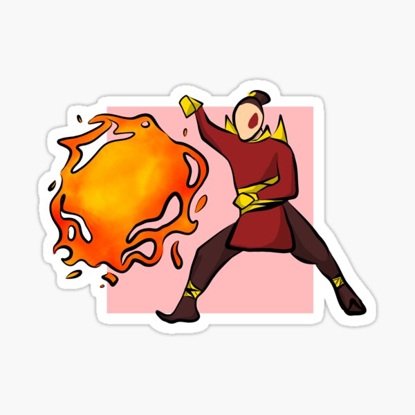 "Pocket-Sized Scorch Ball (Zuko Firebender Series)" Sticker for Sale by ...