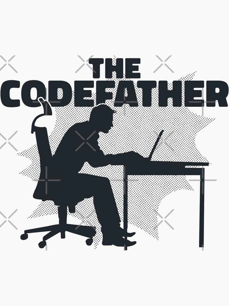 Pegatina «El programador de la parodia del padre del código Camiseta divertida de la novedad de ...