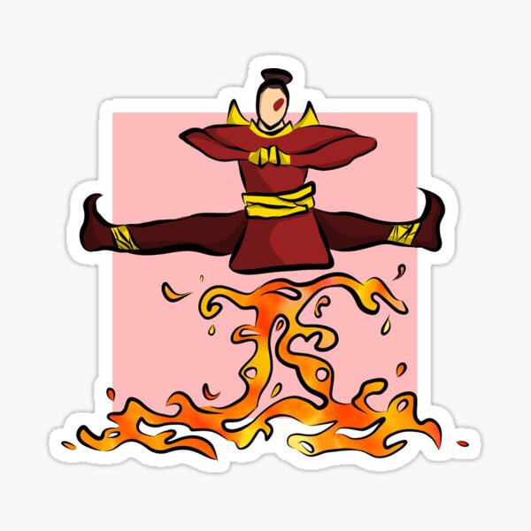 "Thermal Boost (Zuko Firebender Series)" Sticker for Sale by pjko ...