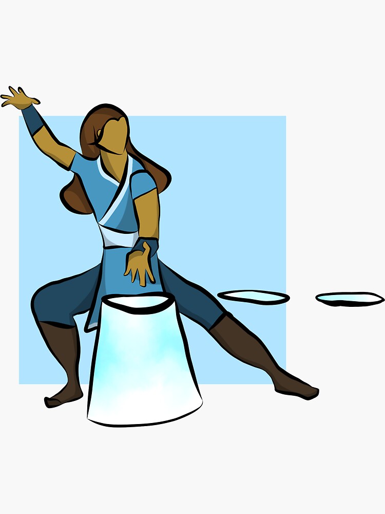"Pocket-Sized Ice Discs (Katara Waterbender Series)" Sticker for Sale ...