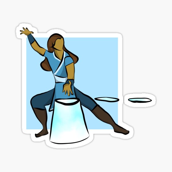 "Pocket-Sized Ice Discs (Katara Waterbender Series)" Sticker for Sale ...