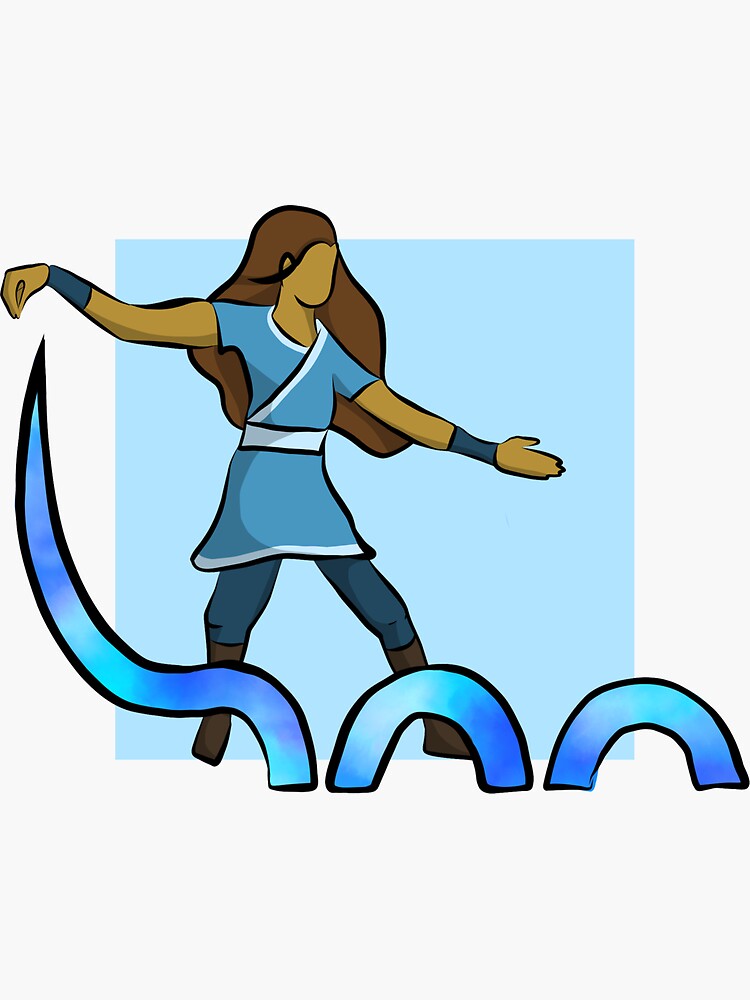 "Pocket-Sized Aqua Cutter (Katara Waterbender Series)" Sticker for Sale ...