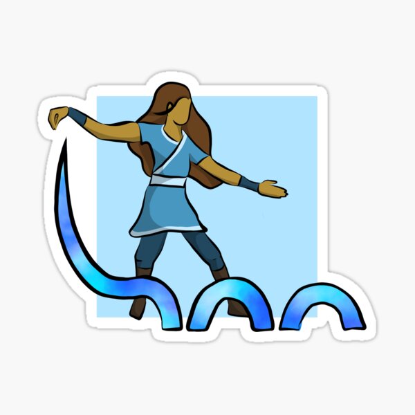 "Pocket-Sized Aqua Cutter (Katara Waterbender Series)" Sticker for Sale ...