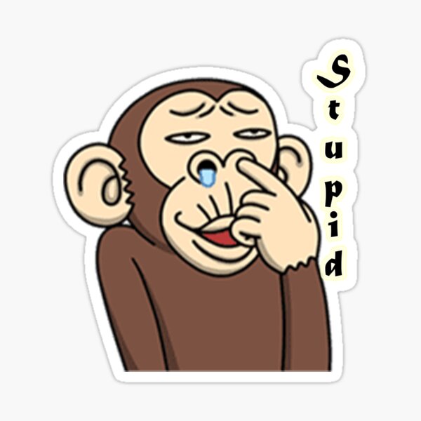"Crazy Funky Monkey" Sticker for Sale by Karimiro-1 | Redbubble