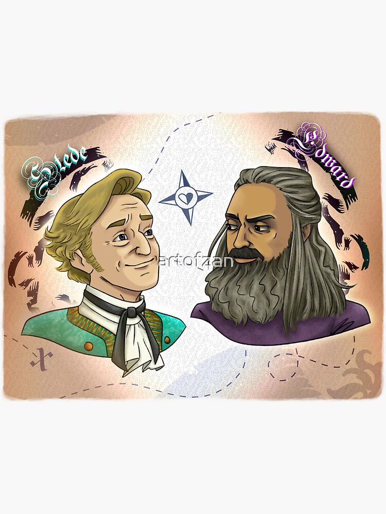 "Co-Captains" Sticker for Sale by artofzan | Redbubble