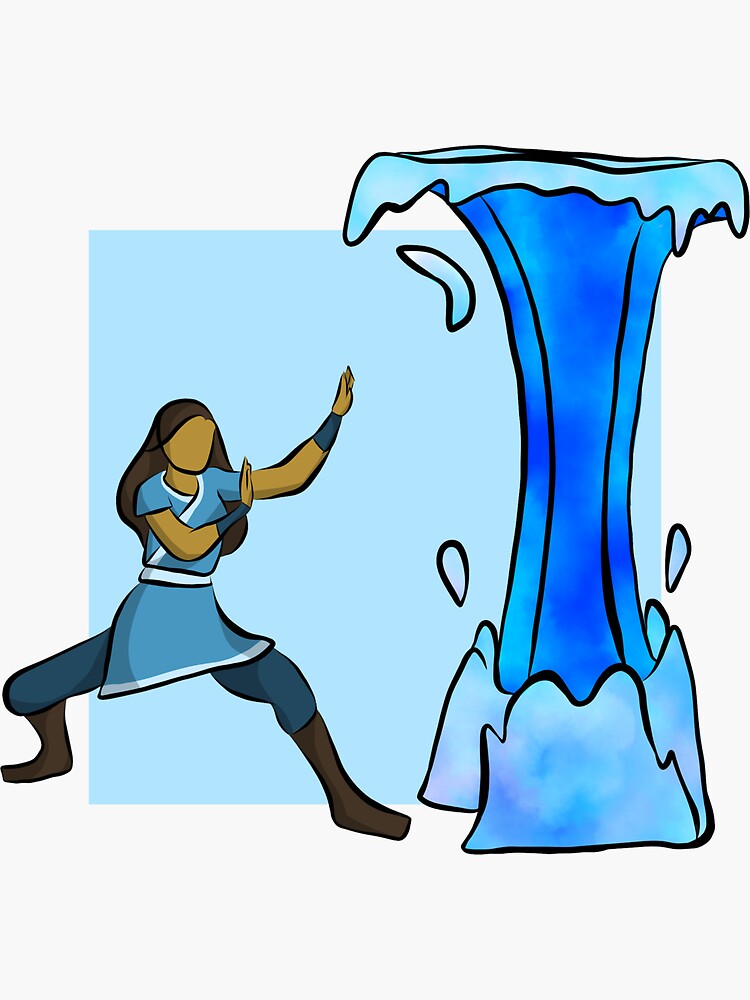 "Pocket-Sized Water Spout (Katara Waterbender Series)" Sticker for Sale ...