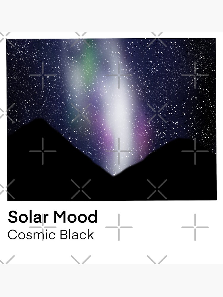 "Pantone aesthetic color card Cosmic Black" Art Print for Sale by ...