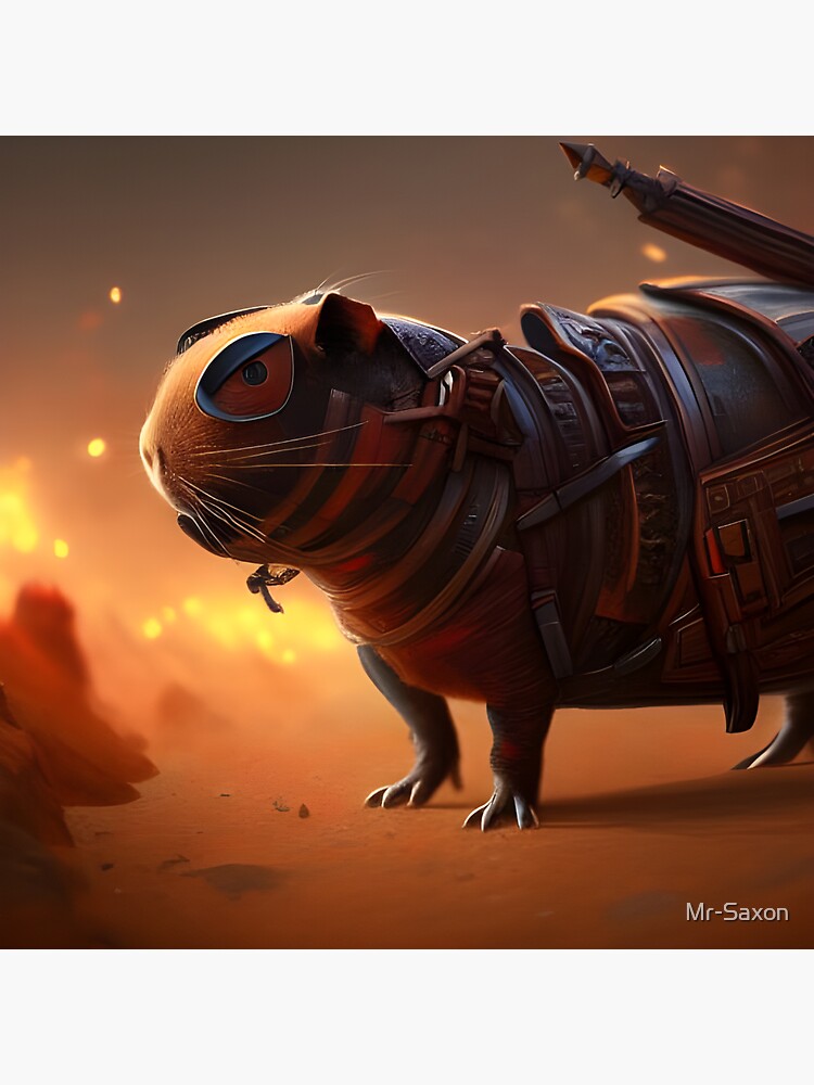 "Desert Guinea Pig" Sticker for Sale by Mr-Saxon | Redbubble