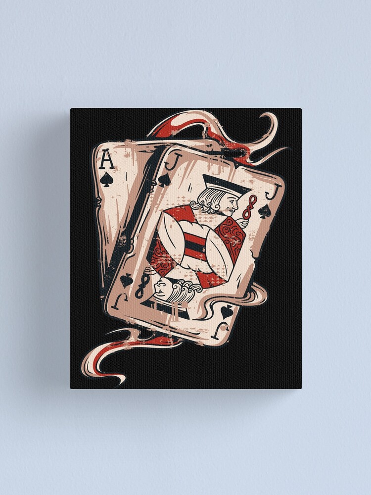 "Blackjack Gift Playing Cards Casino Gambling Gift" Canvas Print for ...