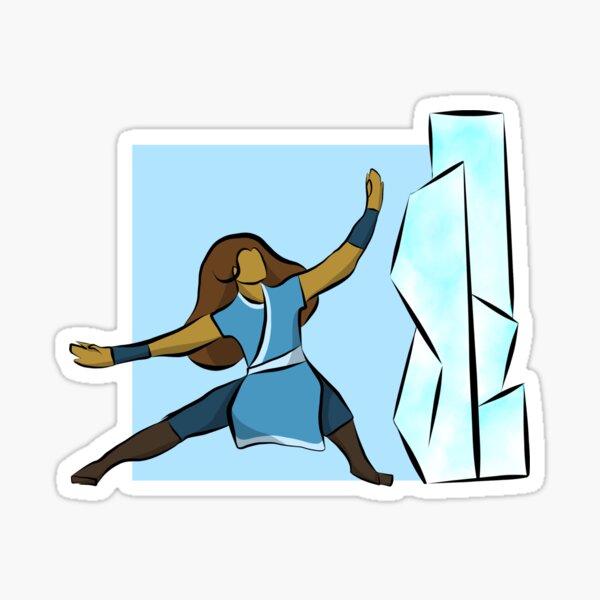 "Ice Pillar (Katara Waterbender Series)" Sticker for Sale by pjko ...