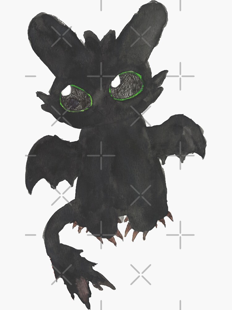 "Toothless" Sticker for Sale by PartumInfinitum | Redbubble