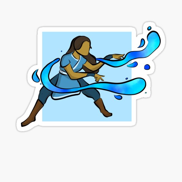 "Water Whip (Katara Waterbender Series)" Sticker for Sale by pjko ...
