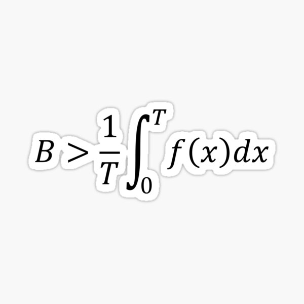 "Be Greater Than Average Integral" Sticker for Sale by ScienceCorner ...
