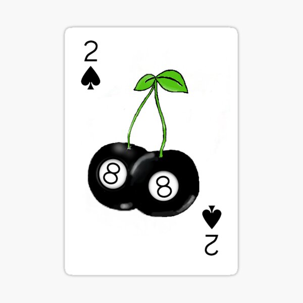 "Playing card lucky 8 ball " Sticker for Sale by jilliandimonda | Redbubble