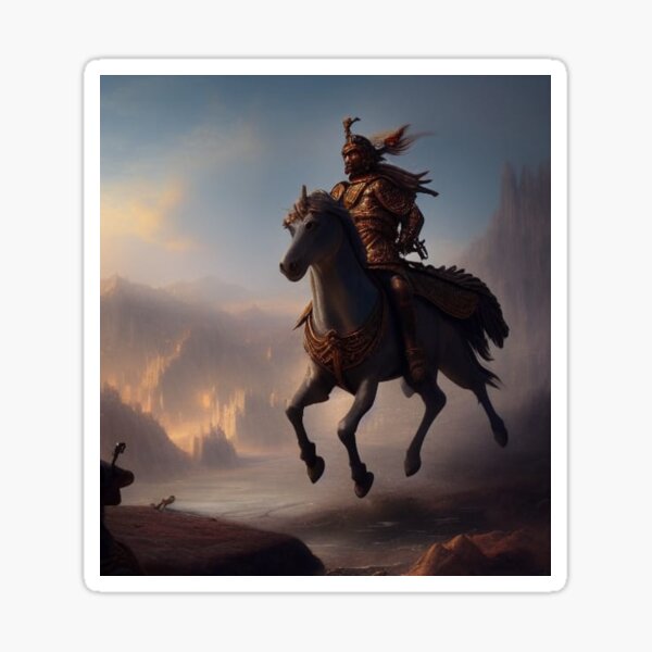 "The Mongol conqueror" Sticker for Sale by RssWebShop | Redbubble