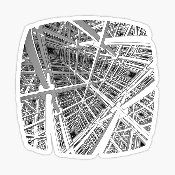 "Cubic space division #2" Sticker for Sale by reindernijhoff | Redbubble