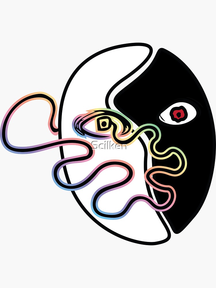 "Split Vision" Sticker for Sale by Scilken | Redbubble
