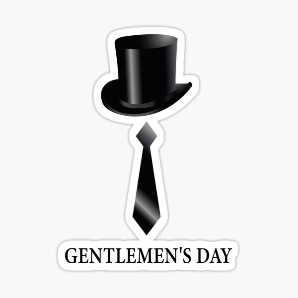 "GENTLEMETN'S DAY MEN'S DAY" Sticker for Sale by al21ex | Redbubble