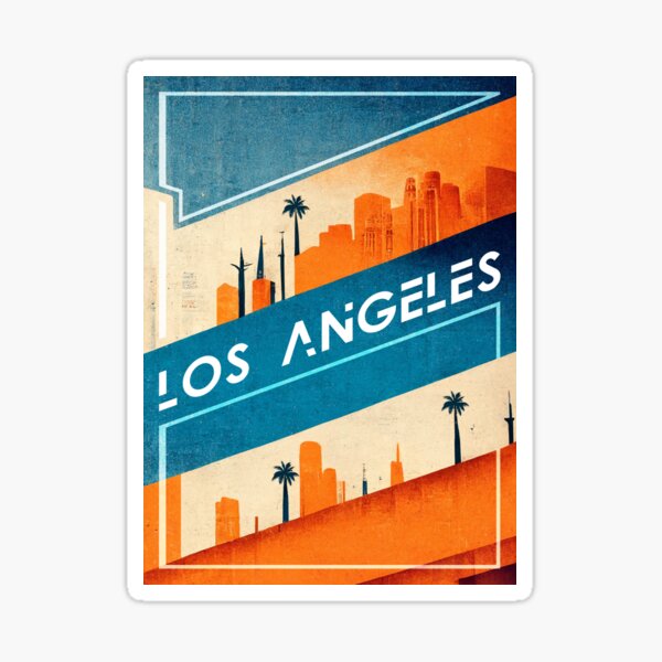 "Los Angeles - Modern Angular" Sticker for Sale by Bondoboxy | Redbubble