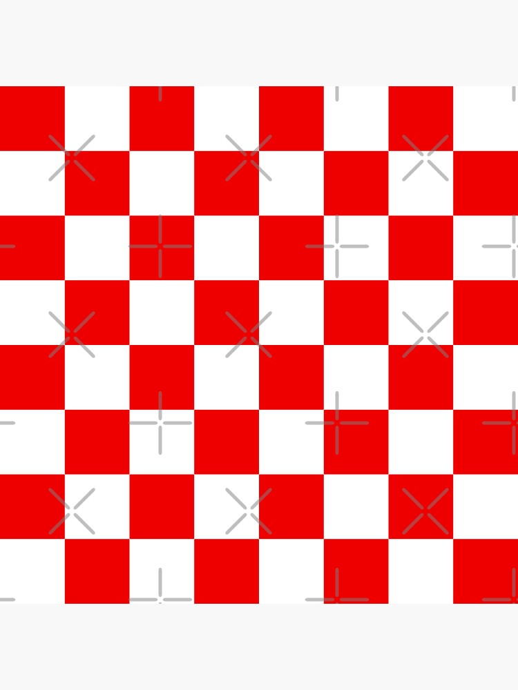 "Sahovnica Red and White Croatian Checkerboard" Sticker for Sale by ...