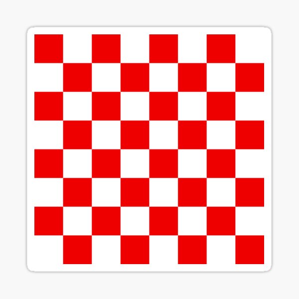"Sahovnica Red and White Croatian Checkerboard" Sticker for Sale by ...