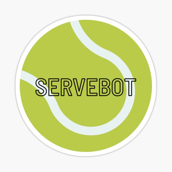 "Serve Bot Tennis Ball " Sticker for Sale by Sports-Stickers | Redbubble