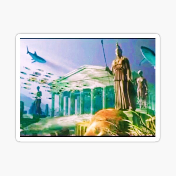 "Underwater Atlantis forgotten history" Sticker for Sale by ZOKUBANART ...
