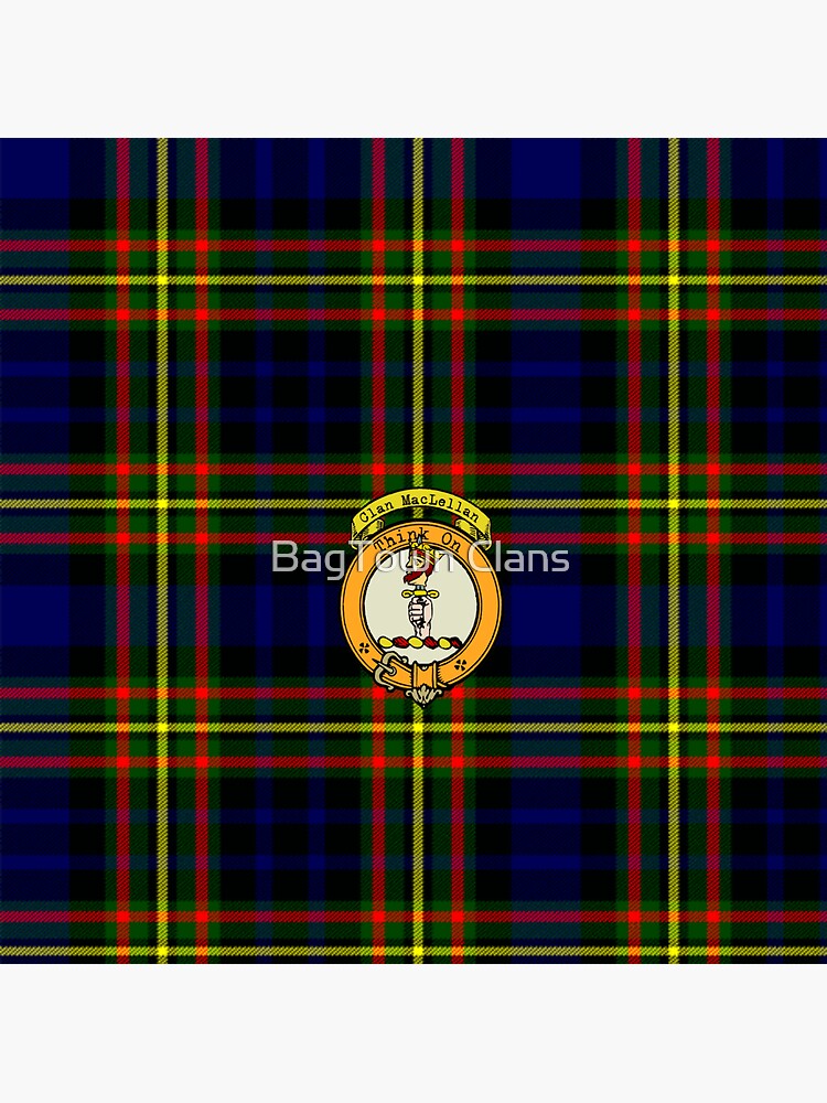 "MacLellan Scottish Tartan and Crest" Sticker for Sale by ljrigby ...