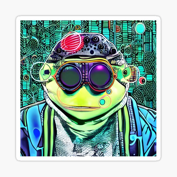 "MOCEPORD The Frog Otis" Sticker for Sale by mocepord | Redbubble