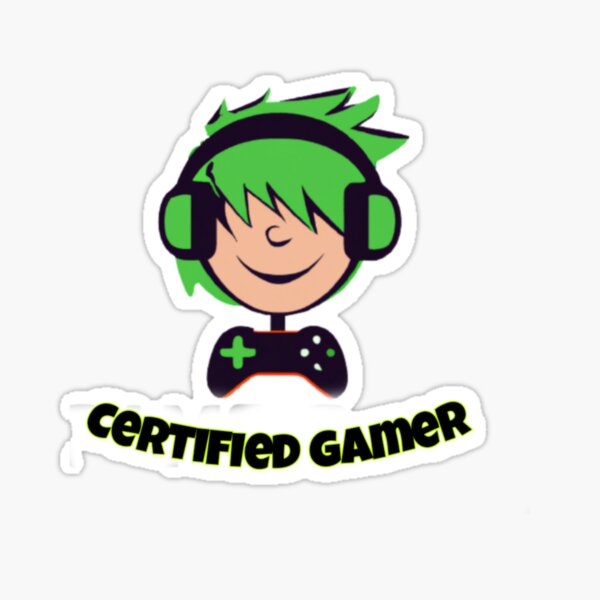 "certified gamer" Sticker for Sale by laloidelavie | Redbubble