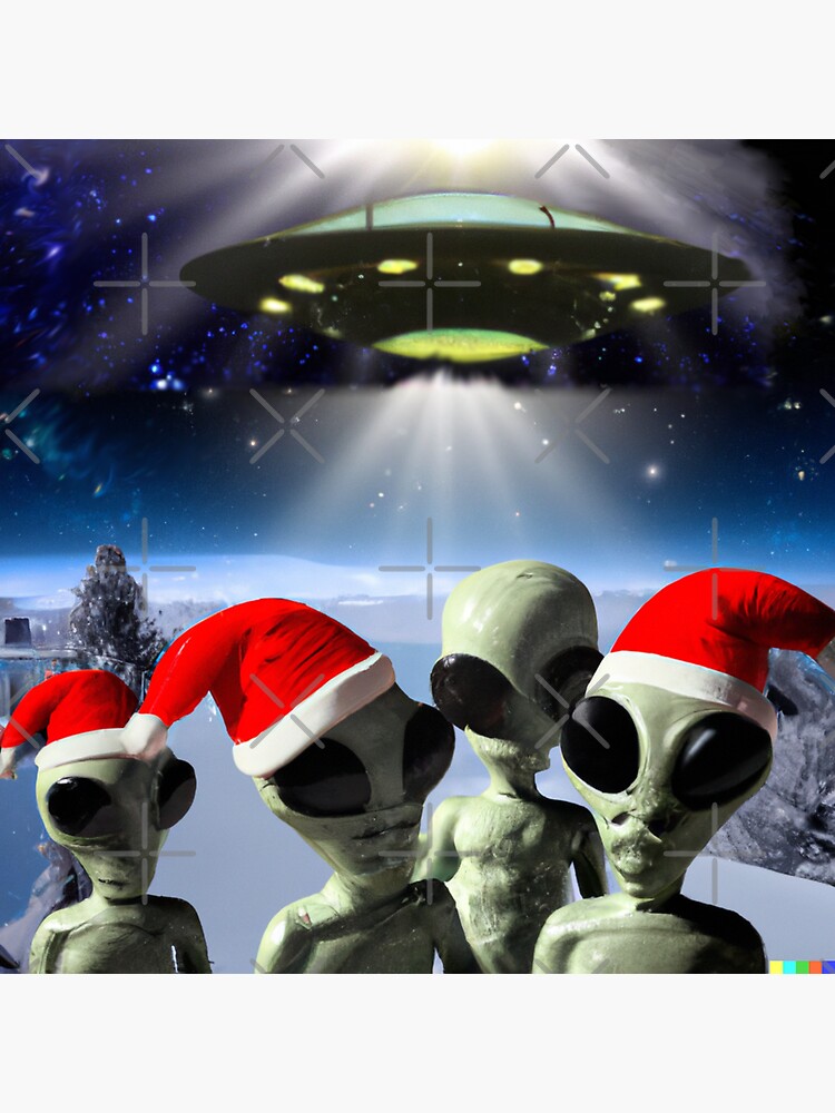 "aliens carol singing" Sticker for Sale by mindgoop | Redbubble